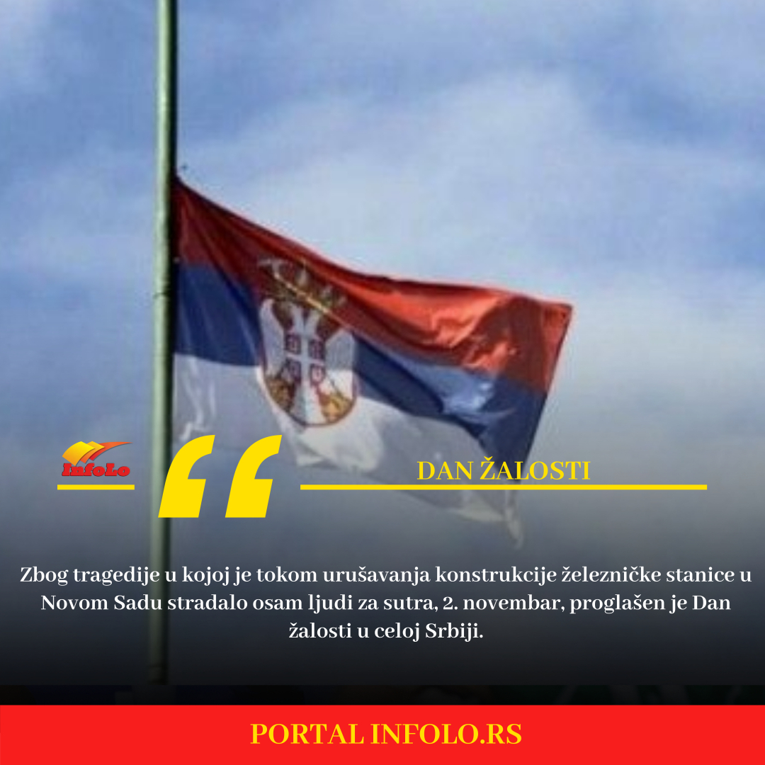 SUTRA DAN ŽALOSTI U SRBIJI Zbog strašne tragedije u Novom Sadu - Loznica Info